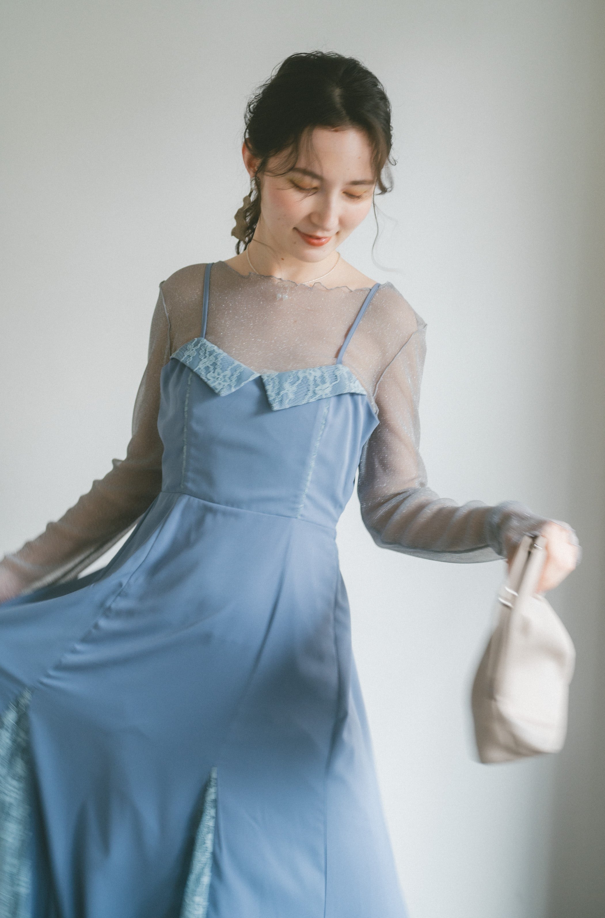 glitter × flower pretty lace dress – idem